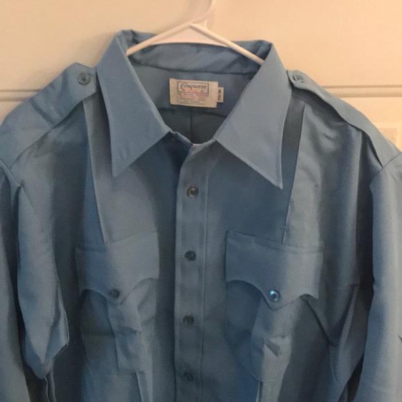 Conqueror 1776 | Shirts | Conqueror 776 Mens Blue Uniform Shirt Nwot ...